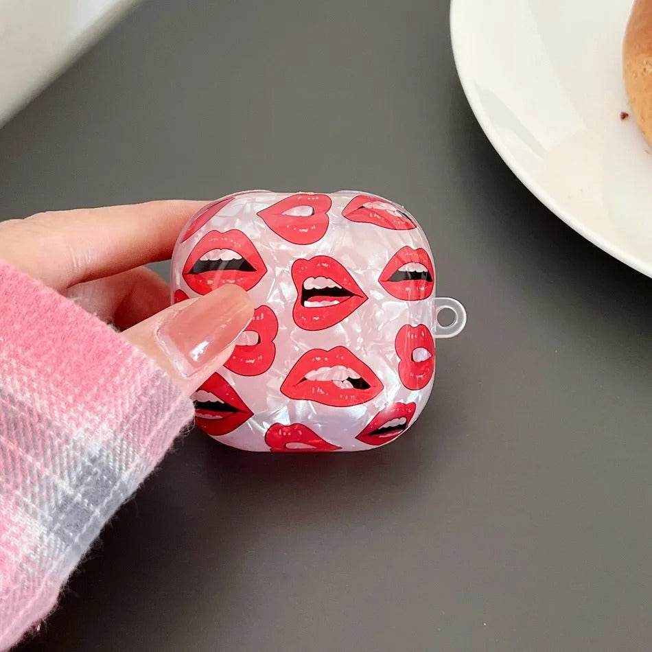 Luscious Lips Pattern Buds Case – Peeperly