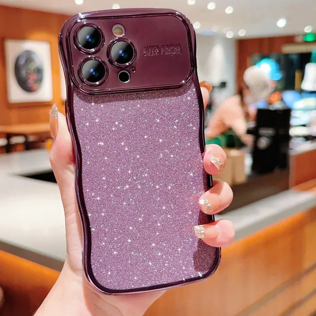 Electroplated Glittery Wave Pattern Case – Peeperly
