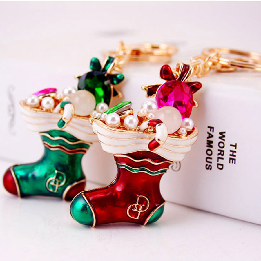 Dazzling Snow Boot Keychain – Peeperly