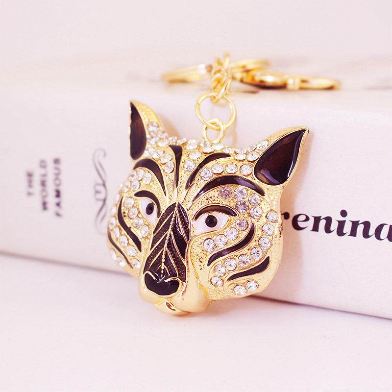 Diamond Glitter Tiger Head Keychain – Peeperly