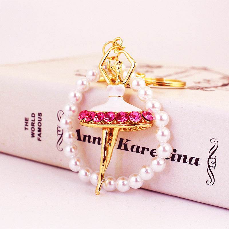 Elegant Ballet Girl Rhinestone Keychain – Peeperly