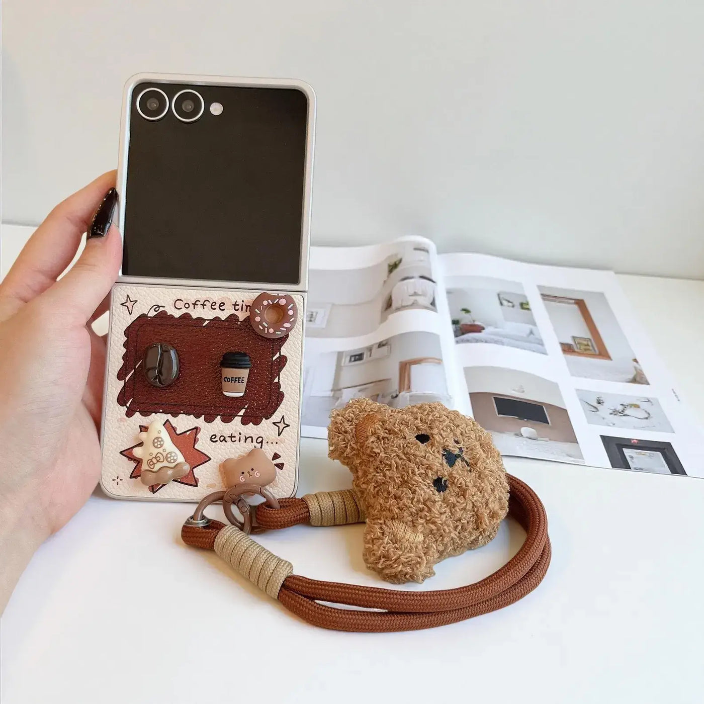 Morning Coffee Time Bear Flip Case – Peeperly