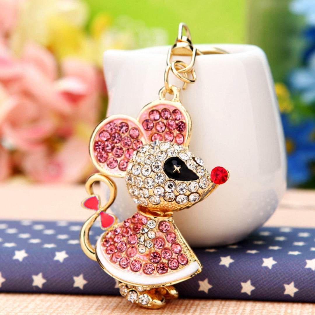 Rhinestone Crystal Mouse Keychain – Peeperly