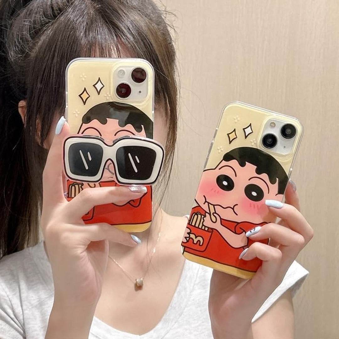 Playful Shinchan Cartoon Phone Case – Peeperly